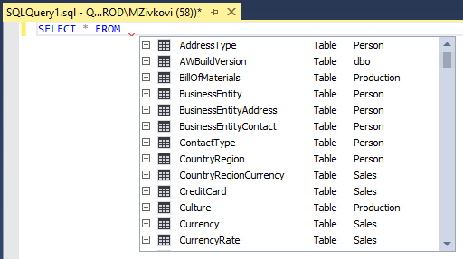 Stored procedures and functions do not show in the hint-list